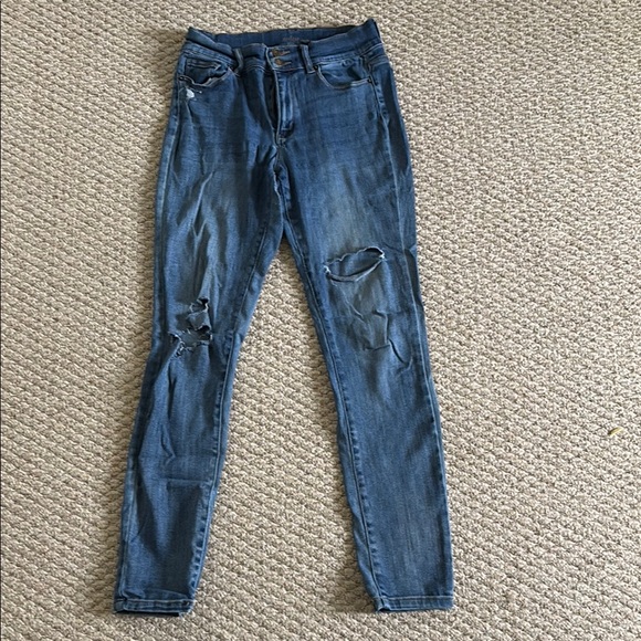 Soho | Jeans | Soho Blue Skinny Jeans With Distressed Details | Poshmark